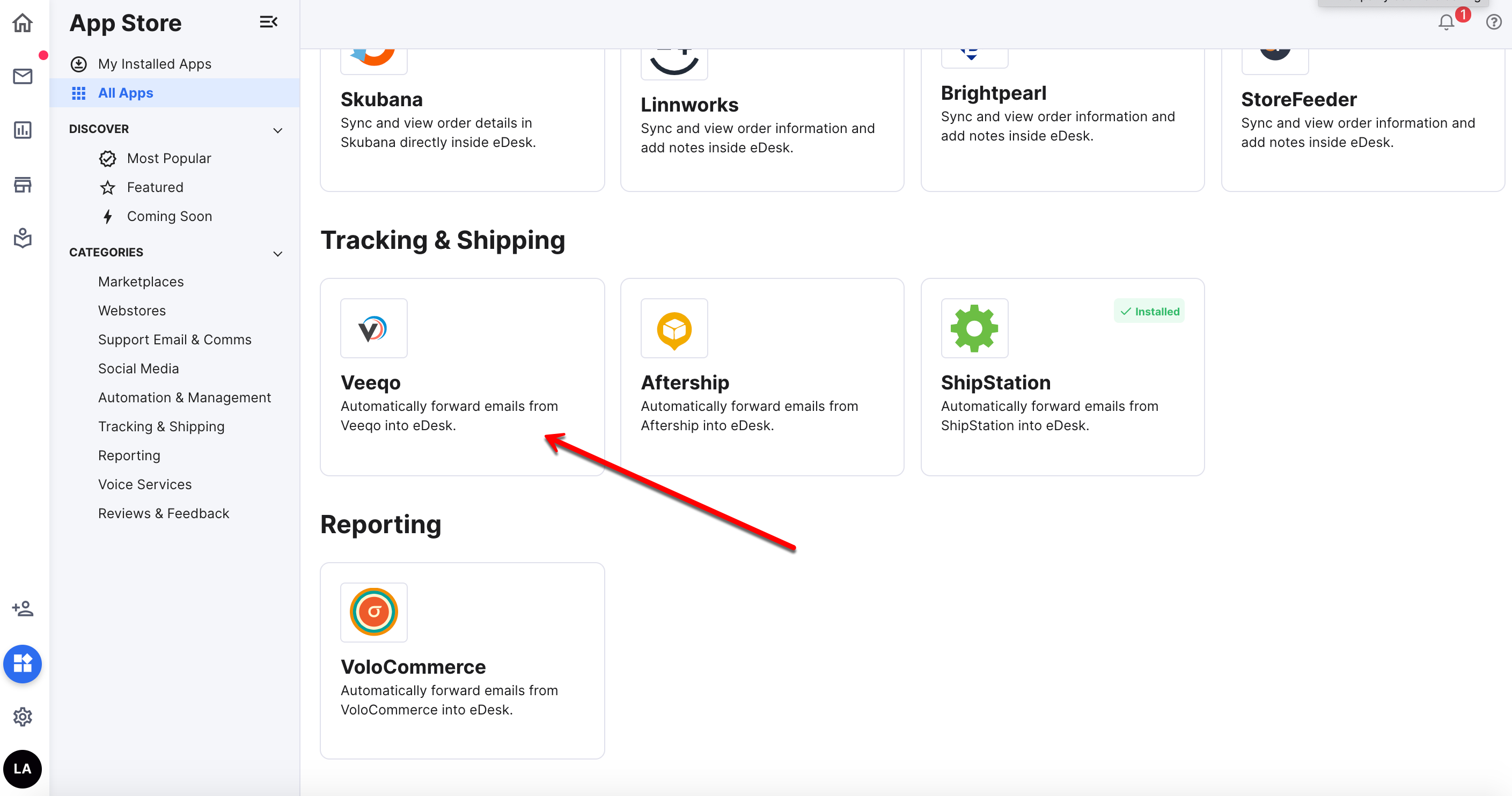 Connecting Veeqo with eDesk | Link your integrations | eDesk Support ...