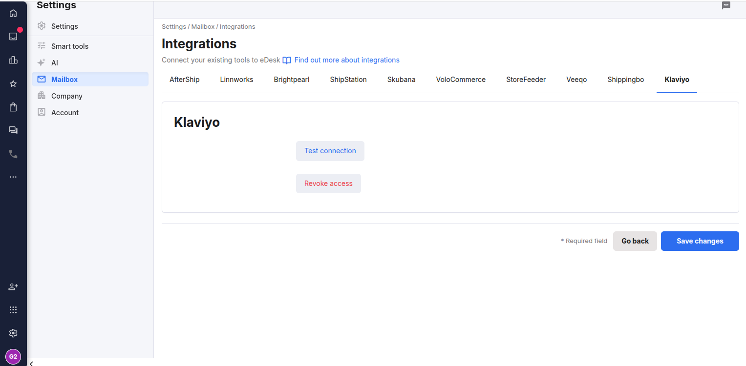 Connecting Klaviyo with eDesk | Link your integrations | eDesk Support ...