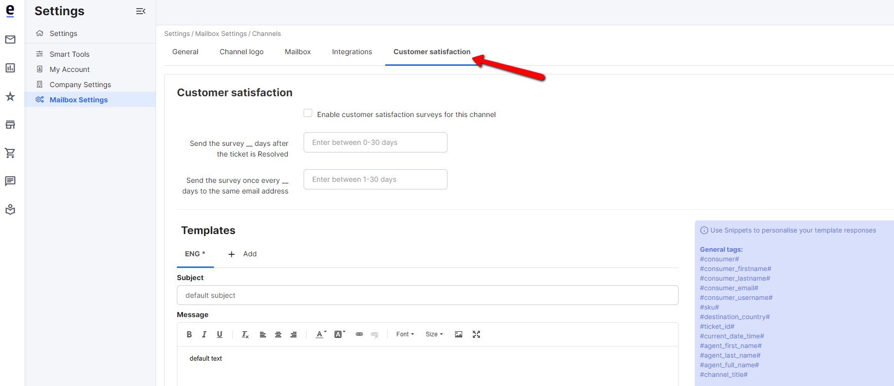 Using Customer Satisfaction Survey (CSAT) | Company settings | eDesk ...